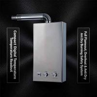 China Compact 6 Liter Flue Gas Water Heater Low Pressure LCD Display for sale