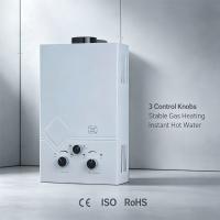 China 7 Liter Wall Mounted Flue Gas Water Heater Fast Heating Multiple Safety Protection for sale