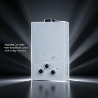 China 7 Liter Wall Mounted Flue Gas Water Heater Fast Heating Multiple Safety Protection for sale