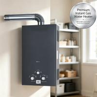 China 16L Mechanical Control Flue Gas Water Heater Instant Heating With LED Display for sale
