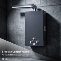 China 16L Mechanical Control Flue Gas Water Heater Instant Heating With LED Display for sale