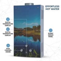 China 14 Liter Low Failure Rate Flue Gas Water Heater Low Water Pressure Rapid Start for sale