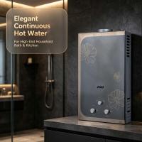China Indoor Flue Gas Water Heater 12L Mechanical Control Instant Hot Water System for sale