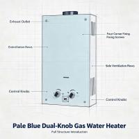 China Compact Household Tankless Gas Water Heater 8L 10L12L Copper Heat Exchanger for sale