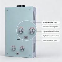China 8 Liter LPG Propane Flue Gas Water Heater Instant Wall Mounted Bathroom Shower for sale