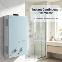 China 8 Liter LPG Propane Flue Gas Water Heater Instant Wall Mounted Bathroom Shower for sale