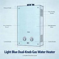 China 8 Liter LPG Propane Flue Gas Water Heater Instant Wall Mounted Bathroom Shower for sale