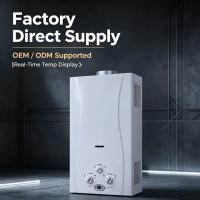 China Wall Mounted Flue Gas Water Heater 7L 8L 10L LCD Display Low Pressure Start for sale
