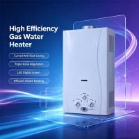 China Wall Mounted Flue Gas Water Heater 7L 8L 10L LCD Display Low Pressure Start for sale