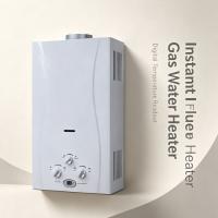 China Wall Mounted Flue Gas Water Heater 7L 8L 10L LCD Display Low Pressure Start for sale