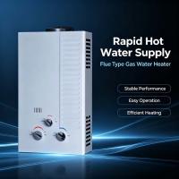 China Efficient 8 Liter Tankless Flue Gas Water Heater LPG Natural Multi-Fuel Operation for sale