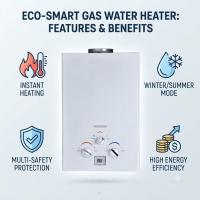 China Energy Saving 10 Liter Easy Flue Gas Water Heater Multi Scenario Installation Use for sale