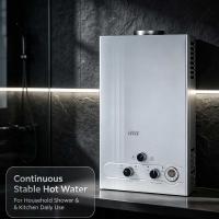 China LCD Display Flue Type Tankless Gas Water Heater 7L Low Water Pressure for sale