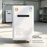 China 16L White Tankless Natural Gas Water Heater 4.7GPM Camping Gas Water Heater for sale
