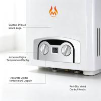 China 16 Liter Instant Gas Water Heater High Efficiency Copper Heat Exchanger LCD for sale