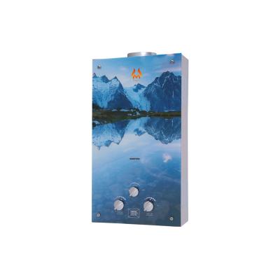 China 7 Liter Natural Gas Flue Water Heater Exhausted Pipes Safety Automatic Ignition for sale