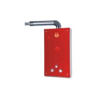 China Red Tempered Glass Flue Gas Water Heater 12 Liter Wall Mounted Gas Water Heater for sale