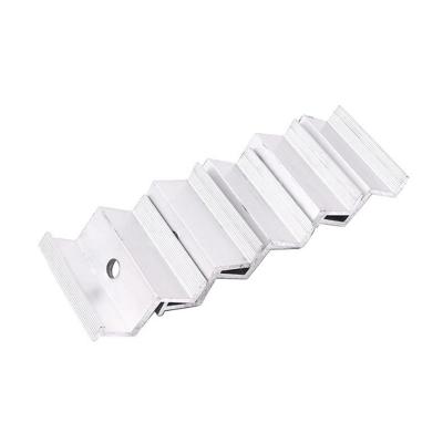 China Anodized Aluminum Solar Panel End Clamp for Roof and Ground Installation - Custom Sizes with Excellent Corrosion Resistance for sale