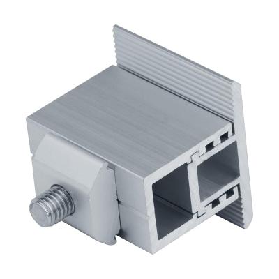 China Stainless Steel Solar Panel Mid Clamp 3.0mm-4.5mm Thickness with 60M/s Wind Load Capacity for sale