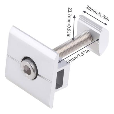 China Stainless Steel Solar Mounting Mid-Clamp Connector 3.0-4.5mm Thickness with 60M/s Wind Load and 1.5KN/m² Snow Load Capacity for sale