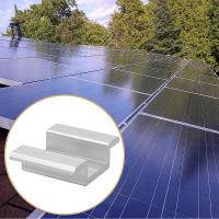 China Stainless Steel Solar Panel Mid Clamps 40-80mm Length with 1.5KN/m² Snow Load and 60M/s Wind Rating for sale