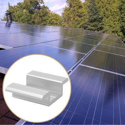 China Stainless Steel Solar Panel Mid Clamps 40-80mm Length with 1.5KN/m² Snow Load and 60M/s Wind Rating for sale