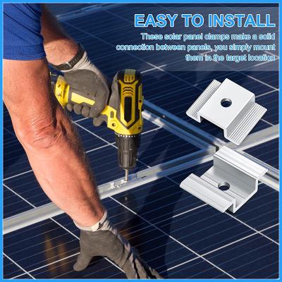 China Hot Dip Galvanized 40mm Solar Panel Mid Clamp with 1.5KN/m² Snow Load and 60M/s Wind Rating for sale