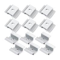 China 3.0mm-4.5mm Silver Solar Panel Mid Clamp Fastener with 60 m/s Wind Load and 1.5 KN/m² Snow Load Capacity for sale