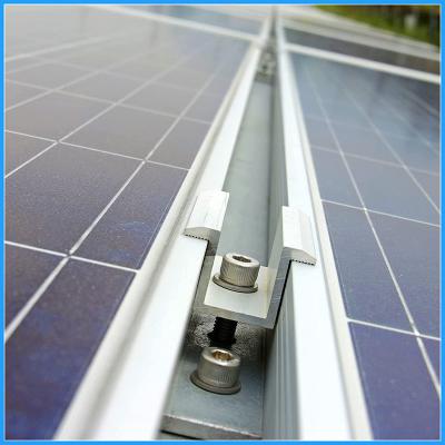 China Stainless Steel Solar Panel Mid Clamp 40-80mm with 60M/s Wind Load and 1.5KN/m² Snow Load Capacity for sale