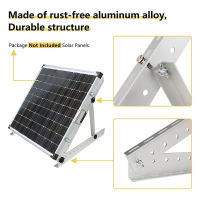 China 400Lbs Capacity Adjustable Solar Panel Tilt Mount Brackets 30 Degree Angle Custom Size for sale