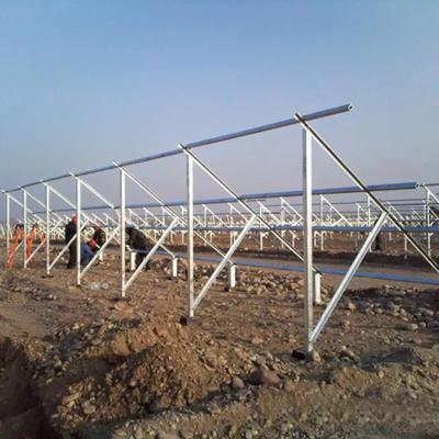 China Al6005-T5 Solar Panel Mounting Frame with 60m/s Wind Rating - Ground Screw or Concrete Foundation for sale