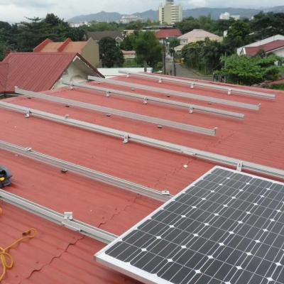 China High Rigidity Aluminum Solar Panel Mounting Frames - Wind Speed 60m/s, Snow Load 1.5kN/m² - BoYue Technology for sale