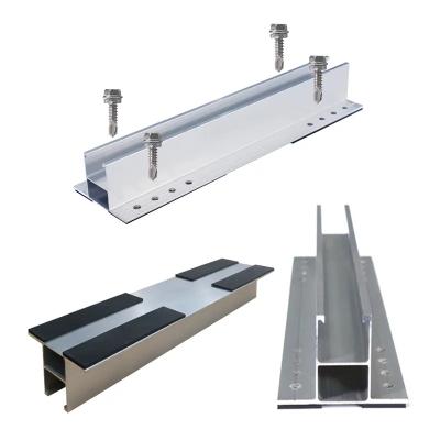 China Boyue Photovoltaic Mini Rail Solar Mounting System - 1.4 kN/m² Snow Load, 60 m/s Wind Rating, Customizable Aluminum Alloy Rails for sale
