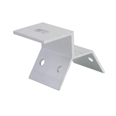 China Aluminum Alloy Solar Panel Clamp Dual Bolts Serrated Grip Vibration Resistant 60M/s Wind Load for sale