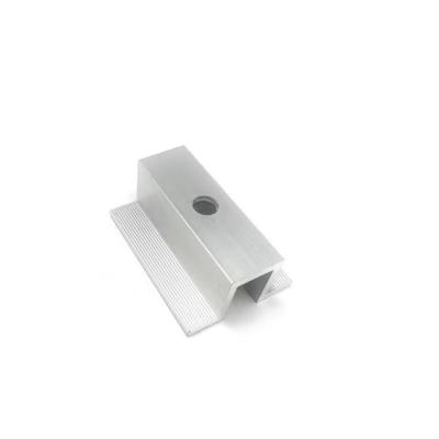 China Aluminum Solar MID Clamp 40-80mm for PV Panel Mounting System Anodized AL6005-T5 for sale