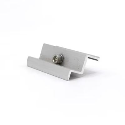 China Aluminium Solar Panel Roof and Ground Mounting Rapid End Clamp with High Temperature Resistance and Custom Sizing for sale