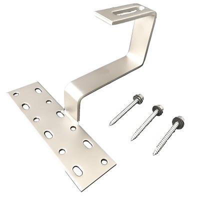 China Stainless Steel Solar Roof Hook 150kg Load Capacity Flat Roof Mounting System for Solar Panels for sale