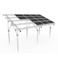 China Solar Mounting System Ground Mounting Bracket Carbon Steel Structure For Solar Panel Support Ground screw for sale