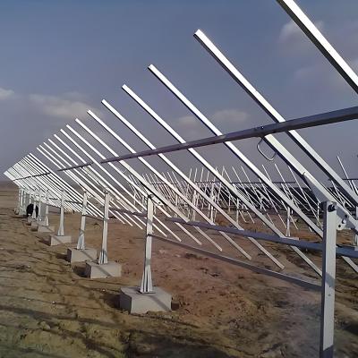 China Sturdy Solar Panel Mounting Brackets for Ground Mounting Solution with Flexible Connection for Small and Large-Scale Solar Plants for sale
