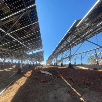China Solar PV Mounting Frame Aluminum 6005-T5 Anodized for Ground Concrete Installations for sale