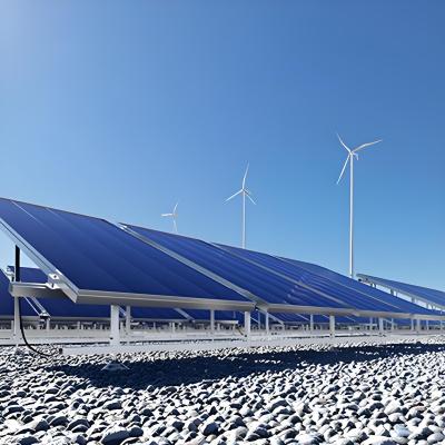 China Ground Solar Mounting Brackets Hot-Dip Galvanized Steel for Utility-Scale PV Power Plant 200cm Snow Load for sale