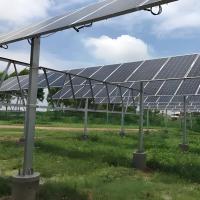 China Aluminum 6005-T5 Ground Solar Mounting Brackets Adjustable Tilt 10-35 Degrees High Stability for sale