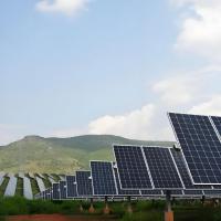 China Ground Vertical Solar PV Bracket Frame High Strength Steel S350 for Sloped Terrain for sale