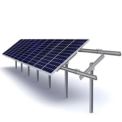 China Solar Ground Mounting System S350 Zinc Magnesium Aluminum Steel Custom Tilt Angle for sale