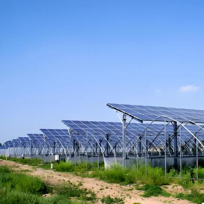 China Multi-Terrain Ground Solar Mounting Brackets S350 Zinc Magnesium Aluminum Steel Custom Tilt Angle for sale