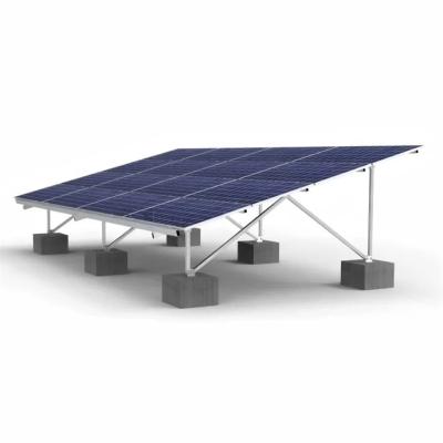 China Aluminum 6005-T5 Solar Panel Mounting Brackets Anodized Surface 10 Year Warranty Concrete Ground for sale