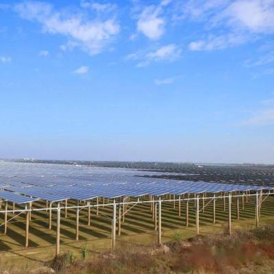 China Ground Solar Mounting Brackets 0-60° Tilt Wind Load 60m/s Pre-Assembled for sale