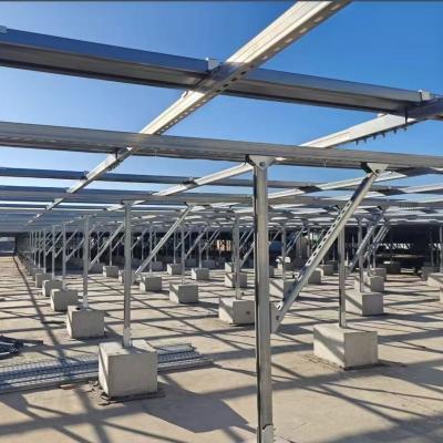 China Flexible Solar Panel Mounting Brackets Compatible with Concrete Base Earth Ground and Sloped Installation Sites for sale