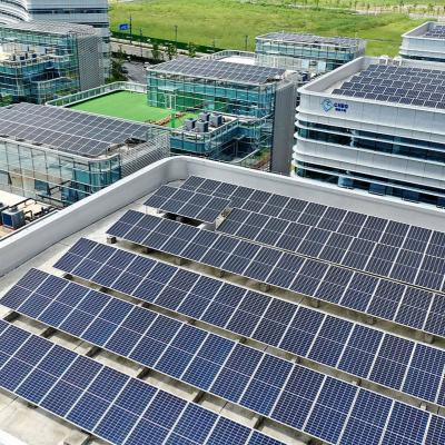 China Solar Panel Metal Roof Mounting Brackets 25 Year Life Silver Corrugated Trapezoidal for sale