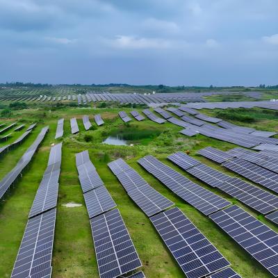 China Ground Solar Mounting Brackets Hot Dip Galvanized Steel 0-60 Tilt Angle for Utility Scale PV Plants for sale